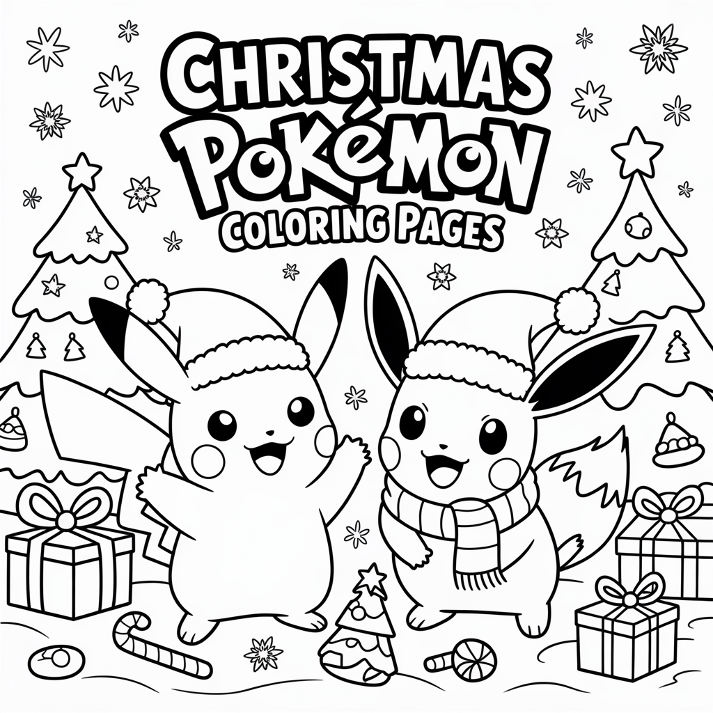 Christmas Pokemon Coloring Pages – Coloring Book