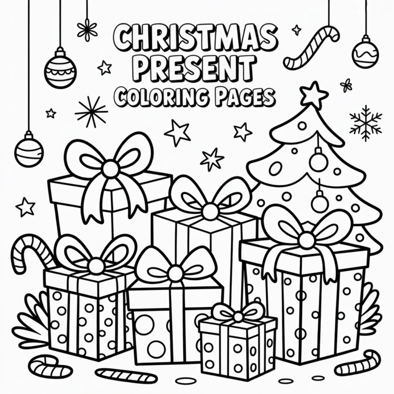 Christmas Present Coloring Pages – Coloring Book