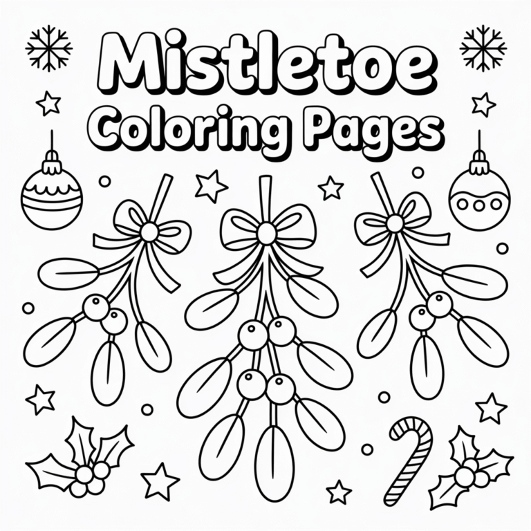 Mistletoe Coloring Pages – Coloring Book